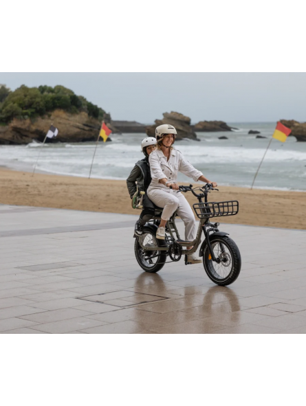 Elwing Yuvy 2 - vélo électrique biplace cargo compact